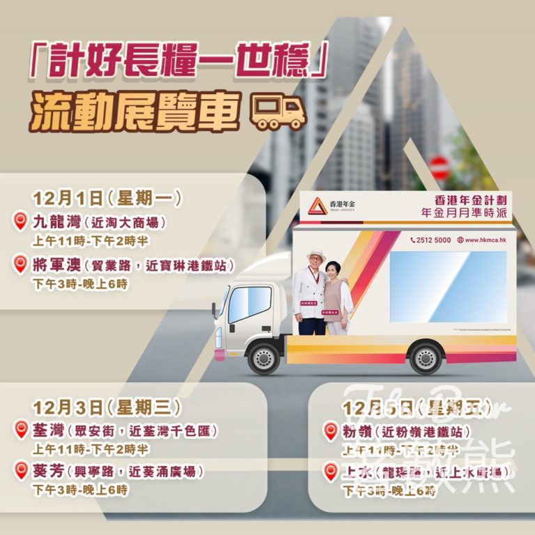 Jetso Bear - 香港年金「計好長糧一世穩」流動展覽車送限量禮品